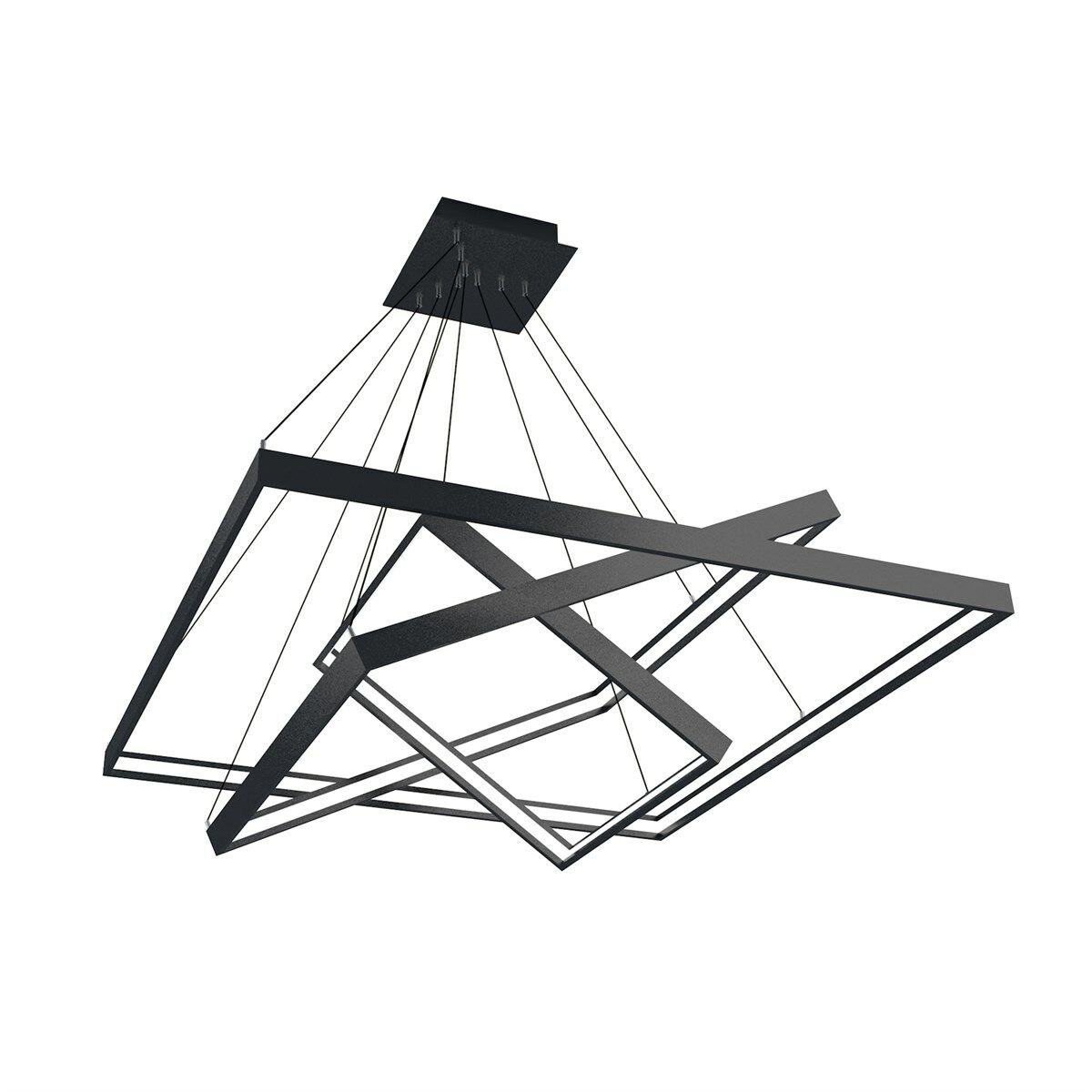 Kare Satürn Modern Led Avize Sarkıt Linear Aydınlatma Sarkıt Lineer Avize